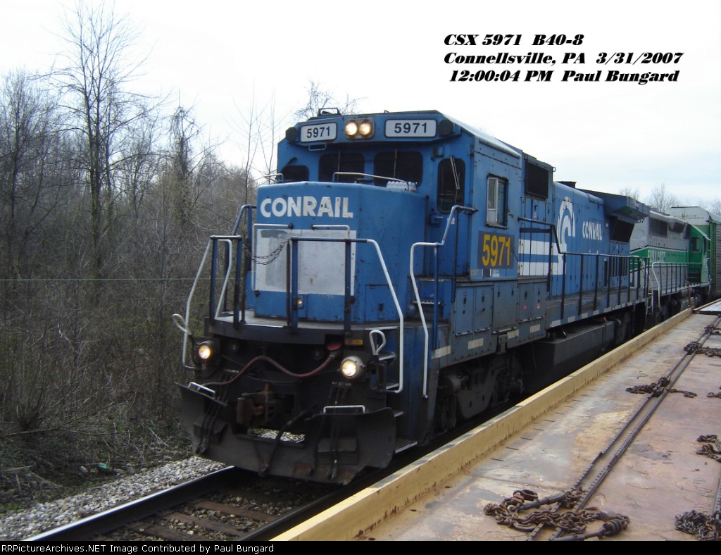 CSX 5971 Ex- Cr B40-8 March 31, 207